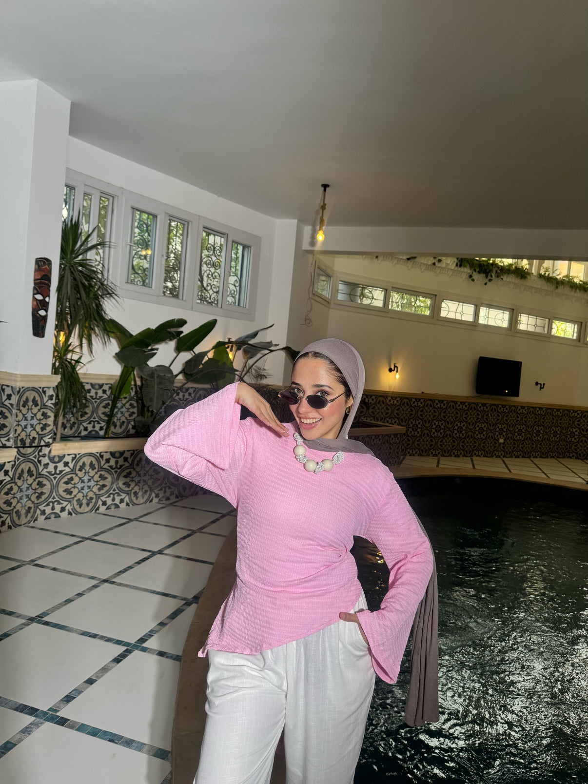 Noua blouse (Baby pink ) – Noha Designs